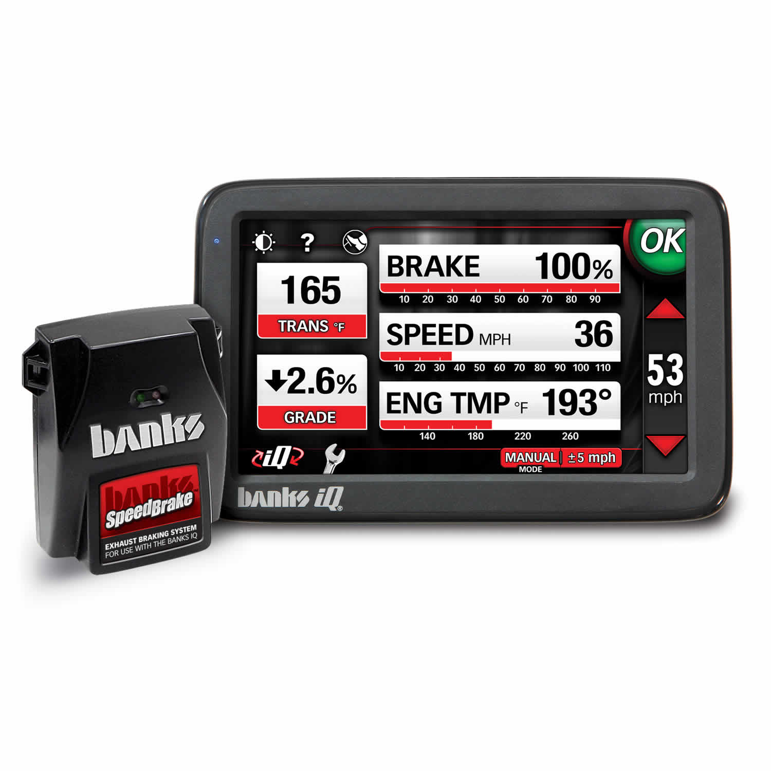 SpeedBrake W/iDash 5 Inch Screen No Thermocouple 05-07 Ford 6.0L Banks ...