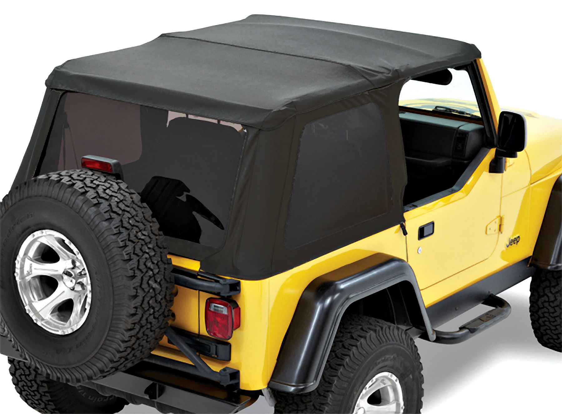 Jeep TJ Soft Top Trektop NX Twill 97-06 Jeep Wrangler TJ Black Twill ...