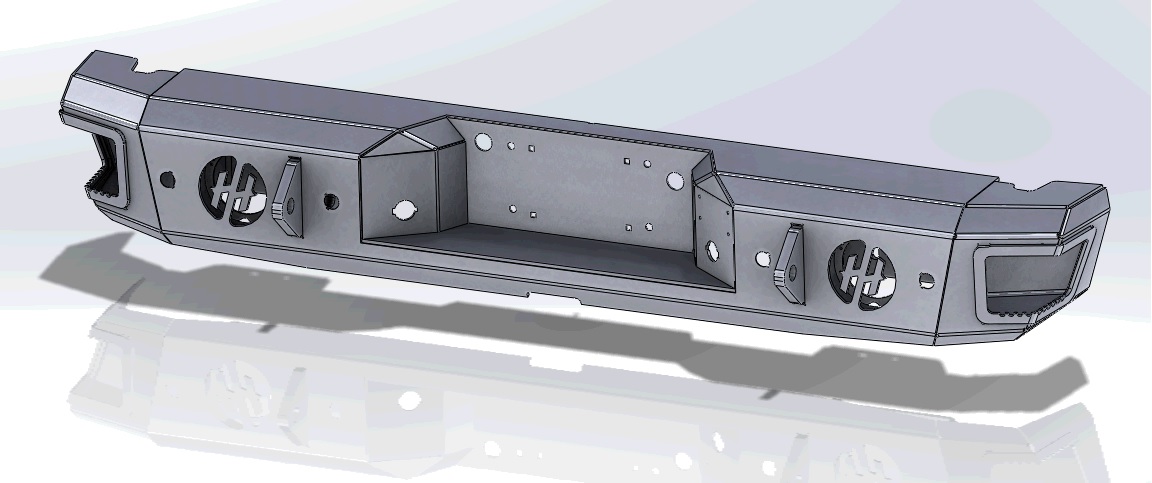 Excursion Rear Bumper For 00-05 Ford Excursion Black Hammerhead Armor ...