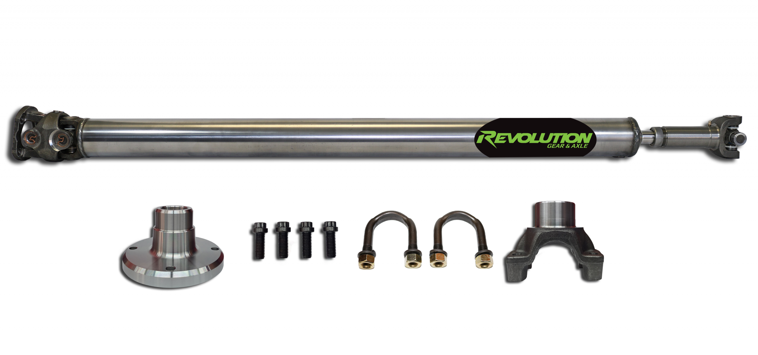 JT Rear 1-Piece 1350 CV Driveshaft Overland with Pinion Yoke Revolution ...